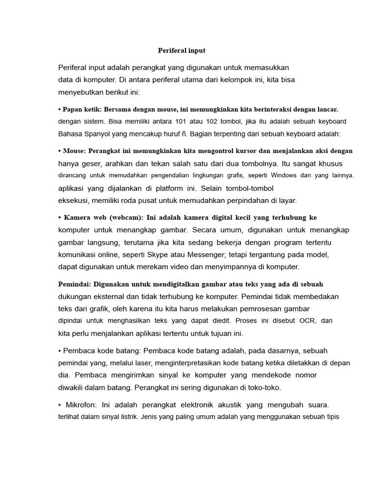 5 - Periferal Masuk Dan Keluar | PDF