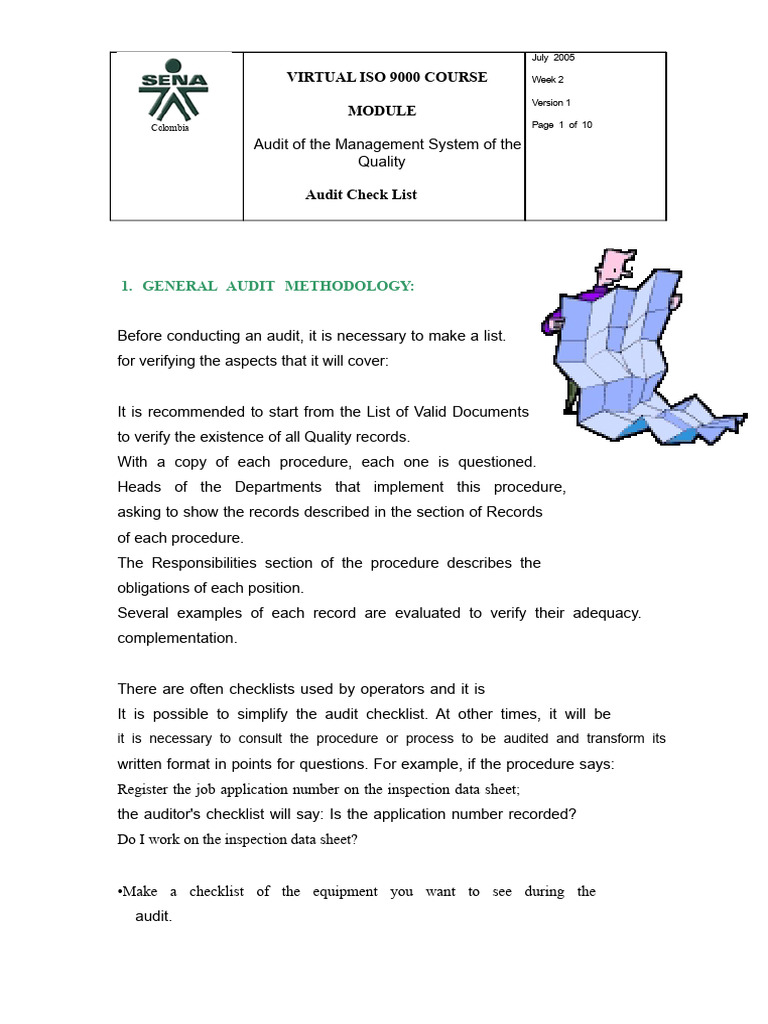 Audit Check List | PDF | Audit | Verification And Validation