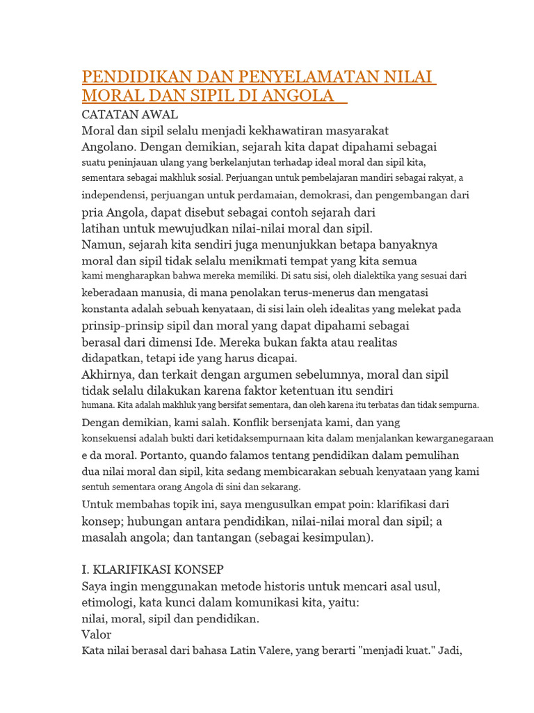 Pendidikan Dan Penyelamatan Nilai-Nilai Moral Dan Kependudukan Di ...