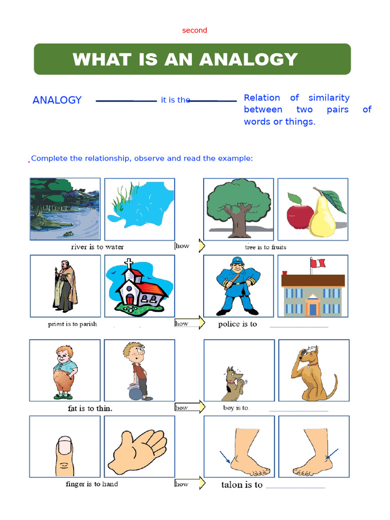 What Is An Analogy For Second Grade of Elementary School? | PDF ...