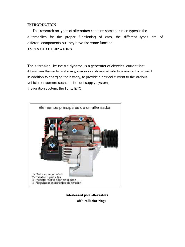 Types of Automotive Alternators Explained | PDF | Electric Motor ...