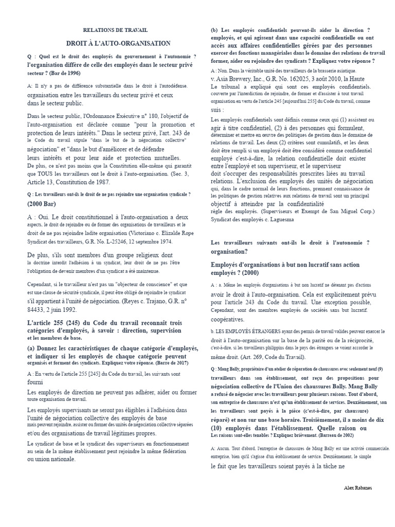 LabRel BarQs Mi-Session | PDF | Grève | Convention collective