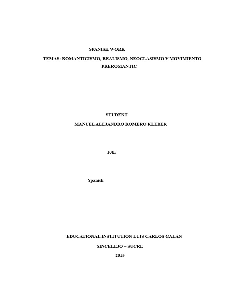 Romanticism and Realism Work | PDF | Romanticism | Literary Realism