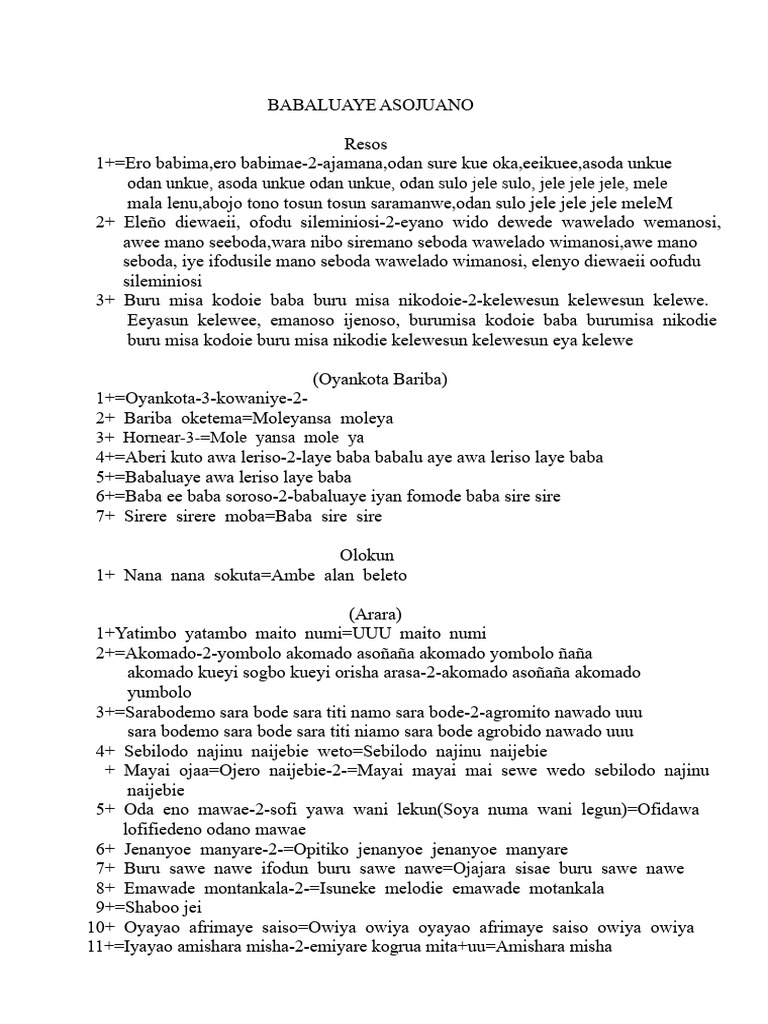 Babalu Aye Asojuano Eggun | PDF