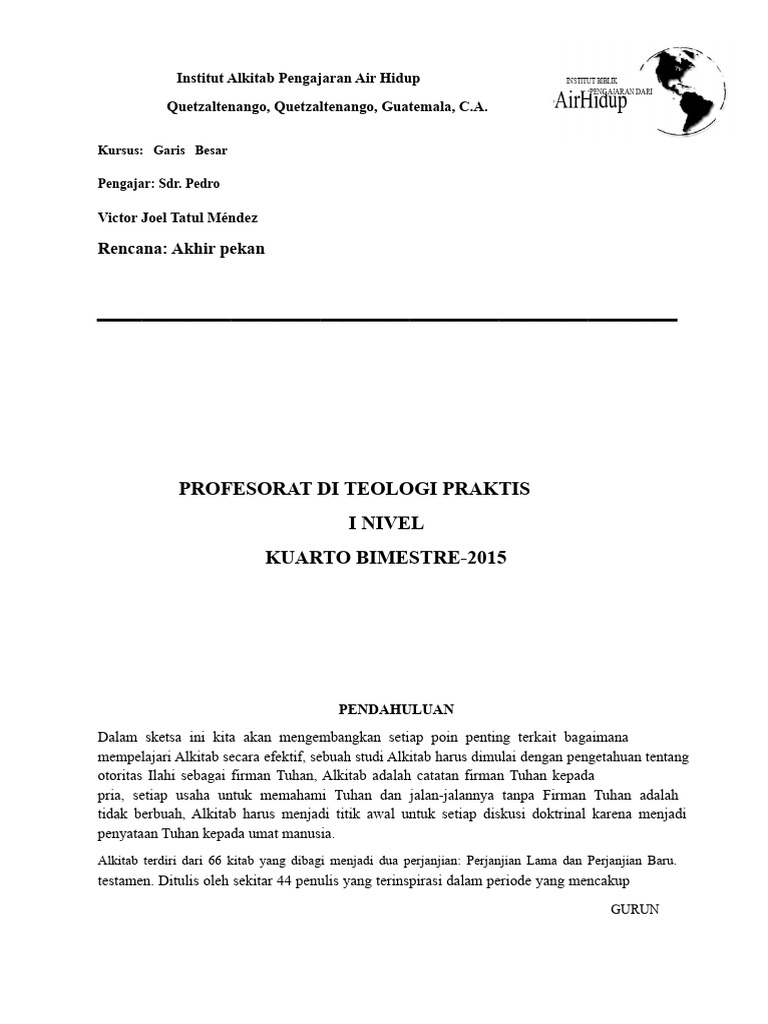 Sketsa Pembelajaran Alkitab Efektif | PDF
