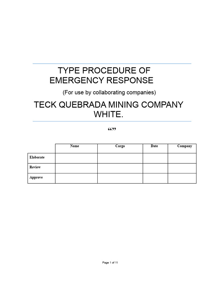 Emergency Response Procedure Guide | PDF | Cardiopulmonary ...