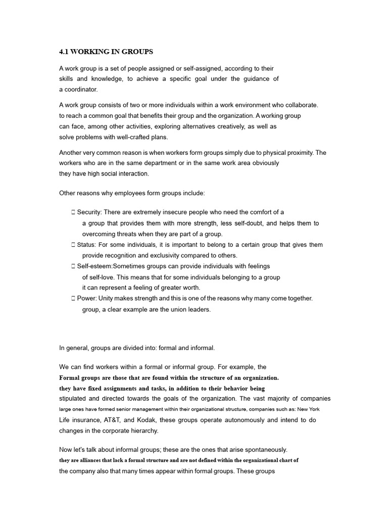 Topic 4 Work Groups | PDF | Leadership | Goal