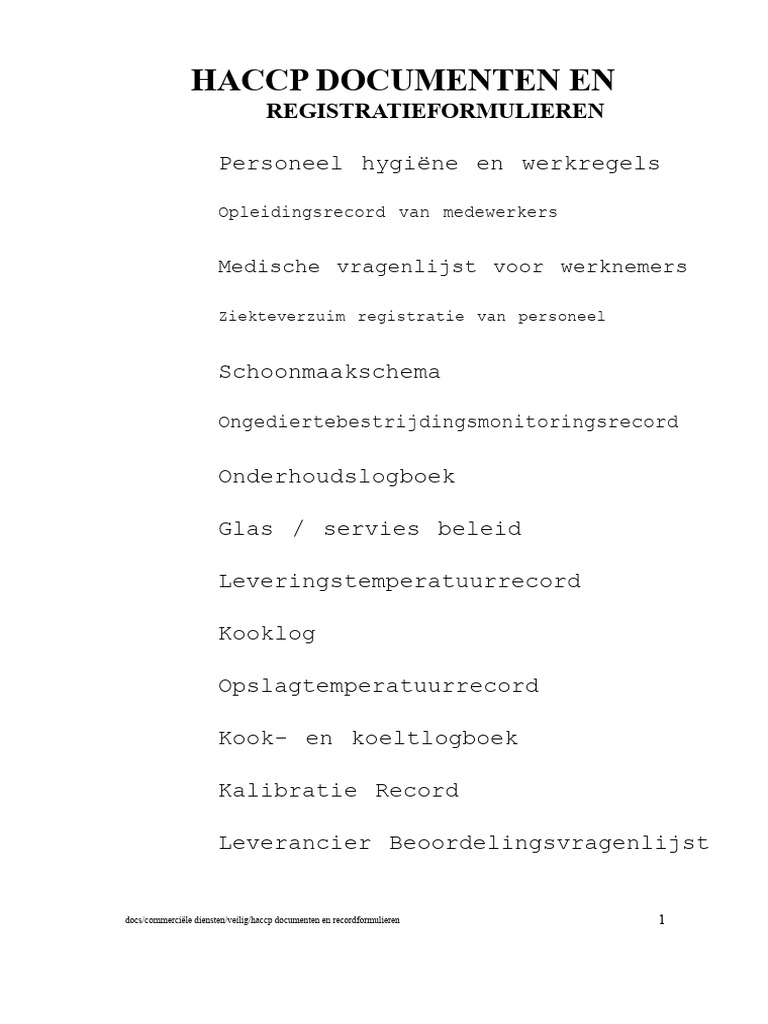 Ha CCP Document Record Forms | PDF