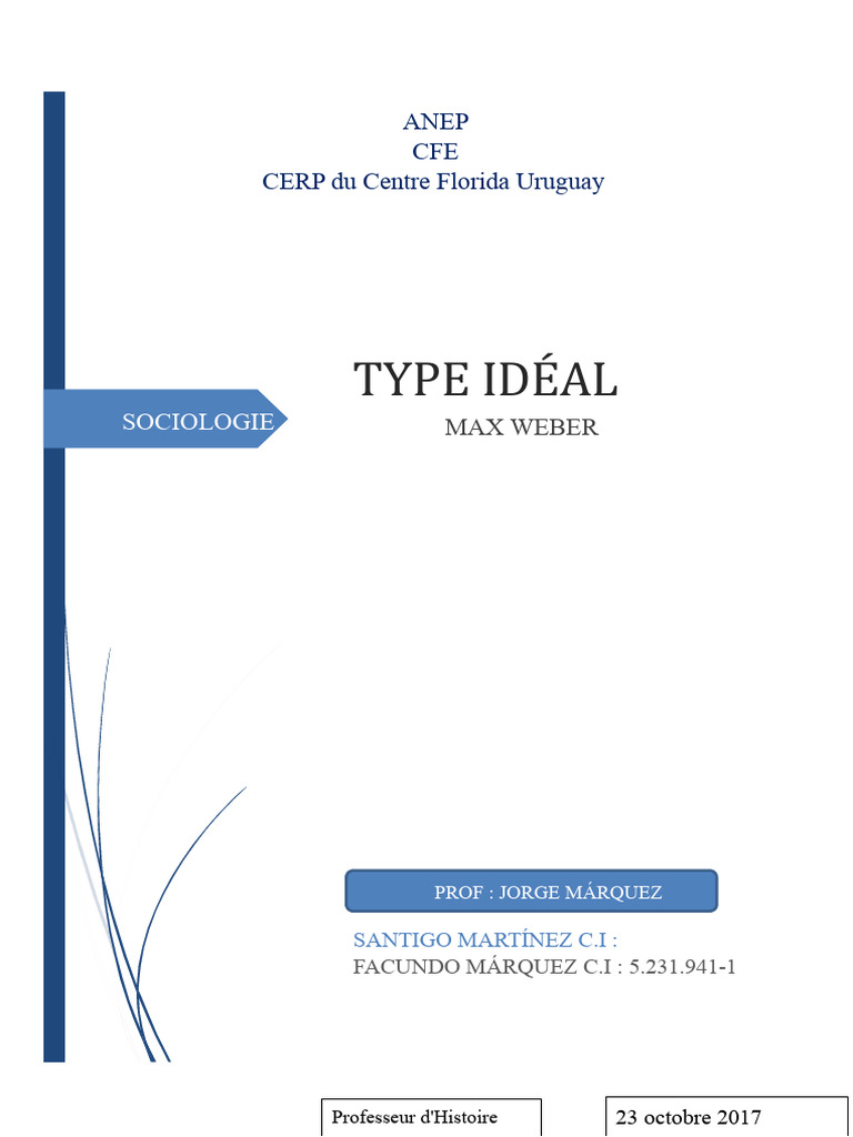 Sociologie de Max Weber et Types Idéaux | PDF | Max Weber | Sociologie