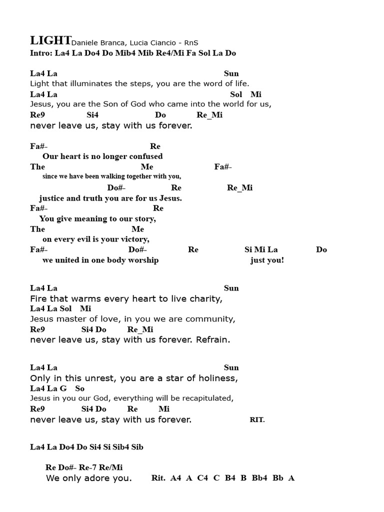 Light Chords | PDF