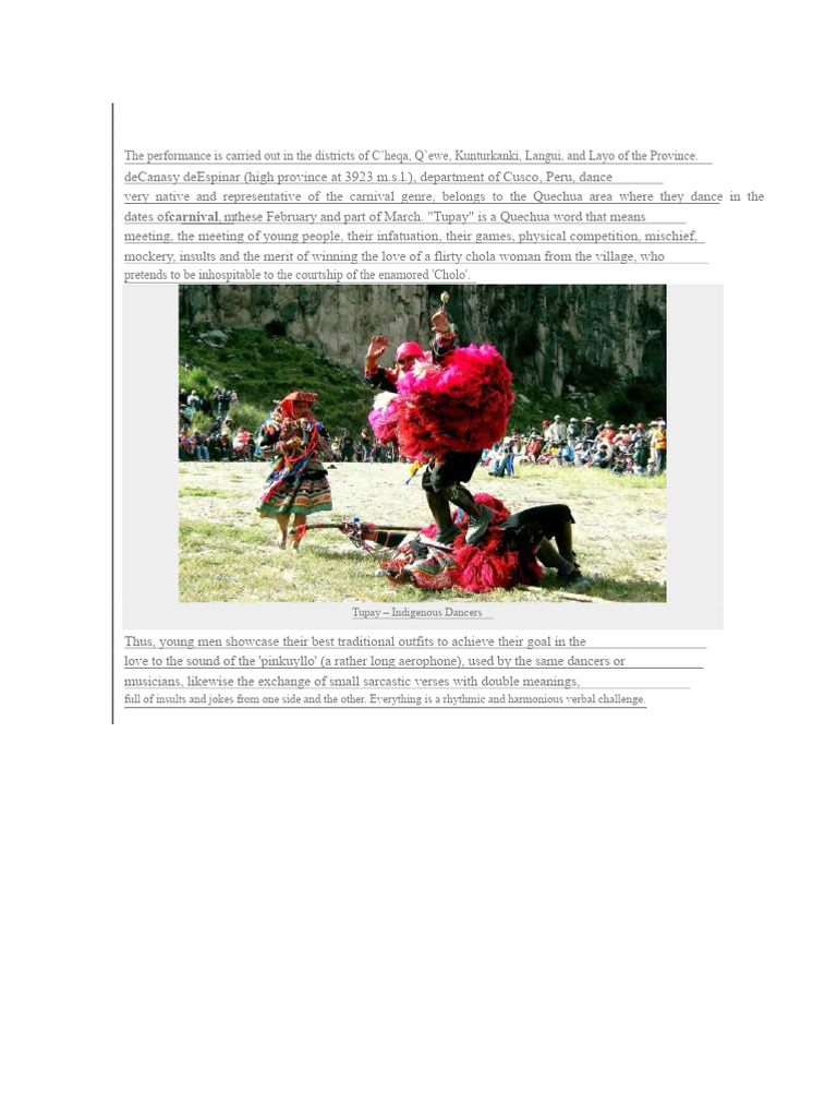 Historical Review of The Tupay Dance | PDF | Fashion | Clothing