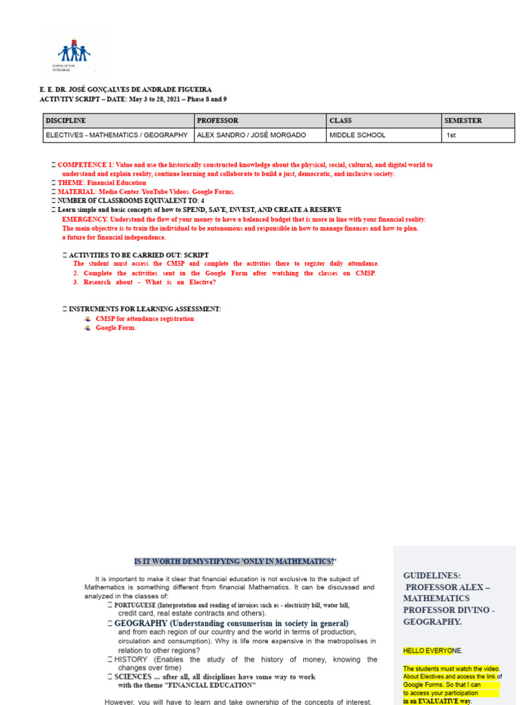 ALEX AND JOSÉ Elective Lesson Plan - Stages 8 and 9 | PDF | Geography ...