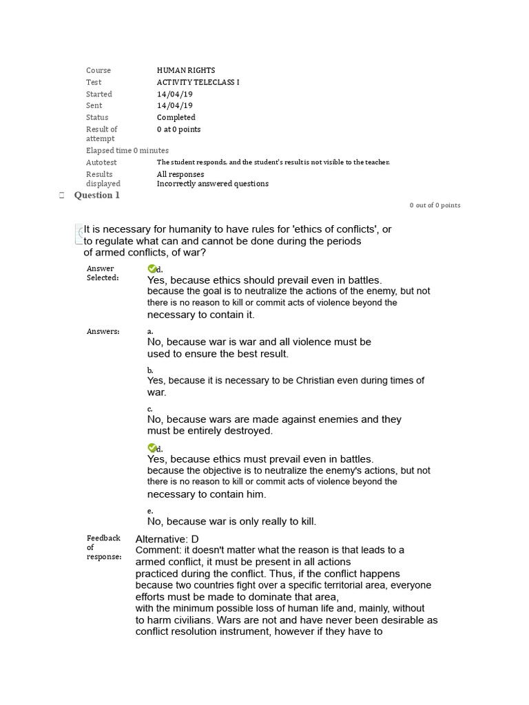 Human Rights Activity Teleclass 1 | PDF | Violence | Justice