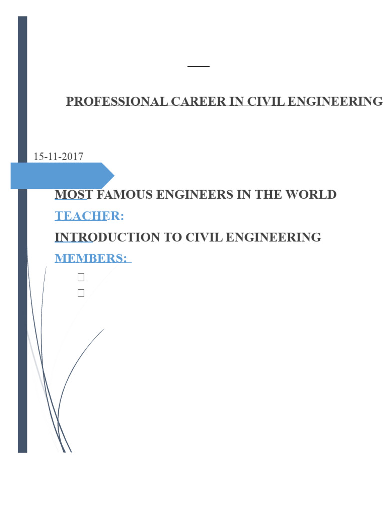 Most Famous Civil Engineers in The World | PDF