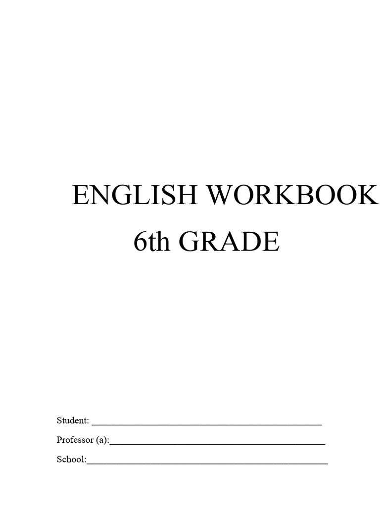 6th Grade English Workbook Guide | PDF | Plural | Grammatical Number