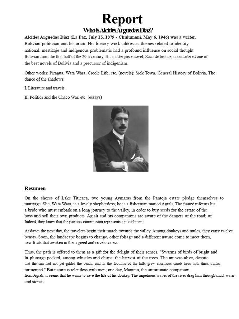 Alcides Arguedas | PDF