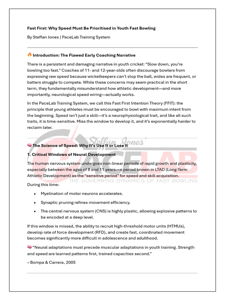 Let Them Fly 1st. Stop Slowing The Kids Down | PDF | Bowling (Cricket ...