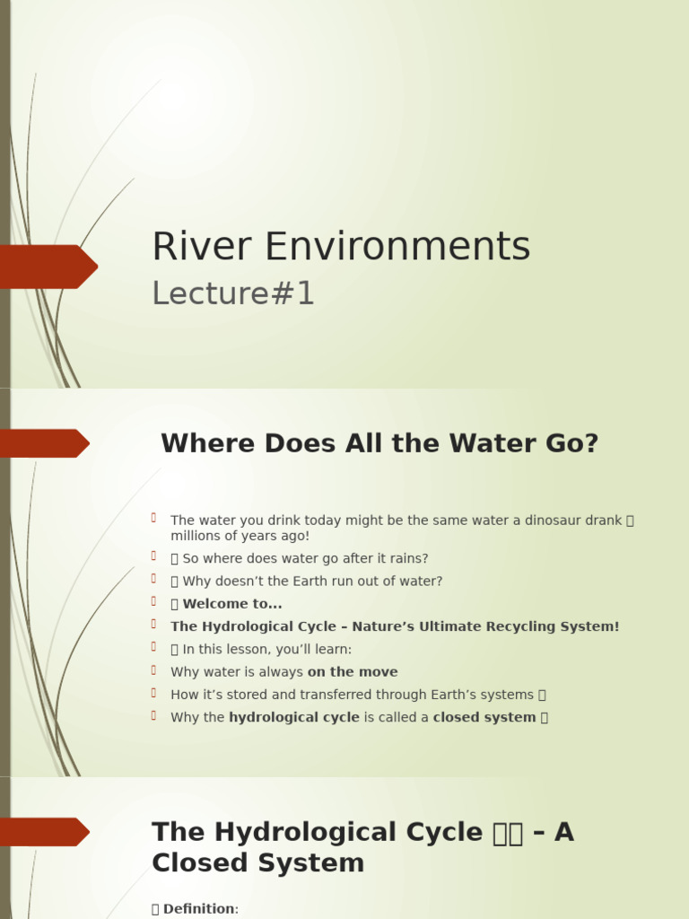 River Environments 2 | PDF | Drainage Basin | Water Cycle