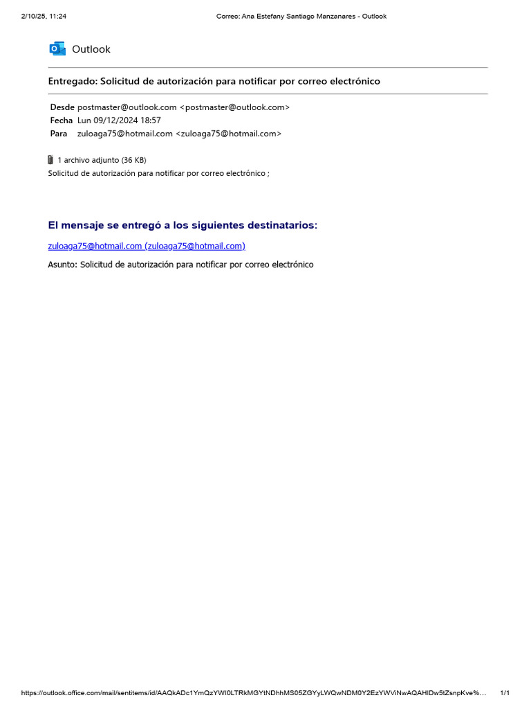 Solicitud de autorización por email | PDF