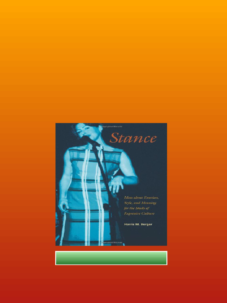 Stance Ideas About Emotion Style And Meaning For The Study Of ...