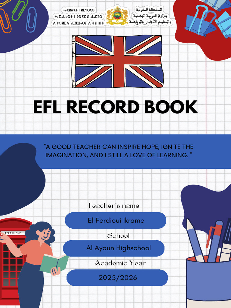 EFL Record Book for Teachers in Morocco | PDF | Learning | Cognitive ...