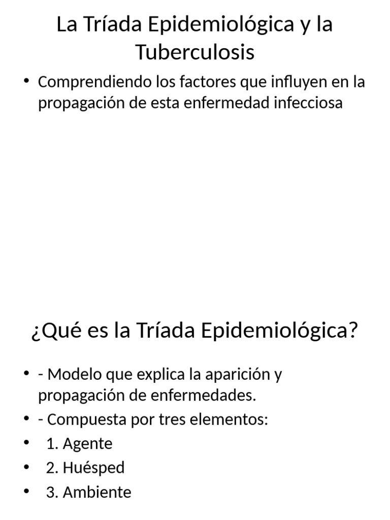 Triada Epidemiologica Tuberculosis | PDF