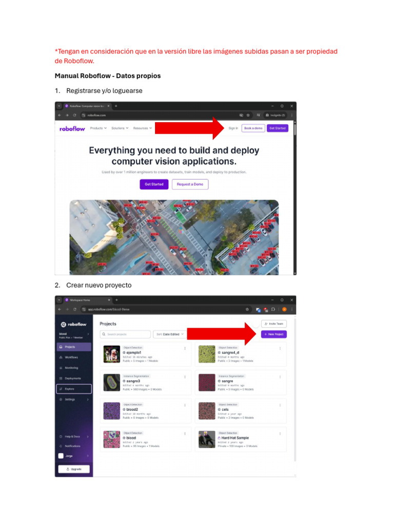 Manual roboflow(1) | PDF | Inteligencia artificial | Inteligencia (IA) y semántica