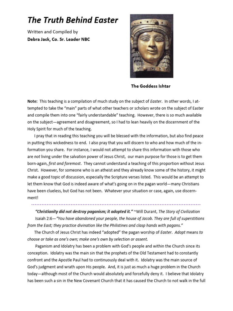 Article Easter The Truth Behind It | PDF | Easter | Books Of Kings