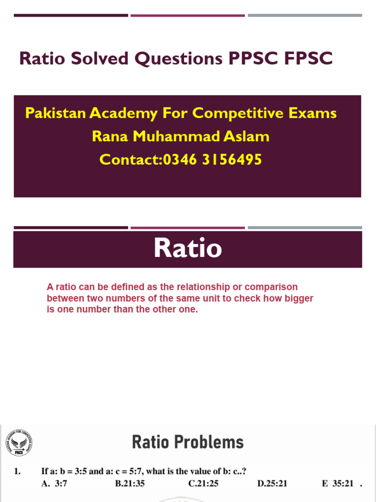 Ratio Slides Complete | PDF