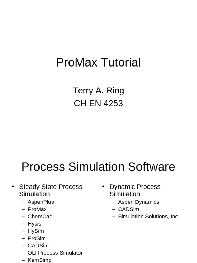 6 L1 ProMax Tutorial | PDF | Distillation | Continuum Mechanics