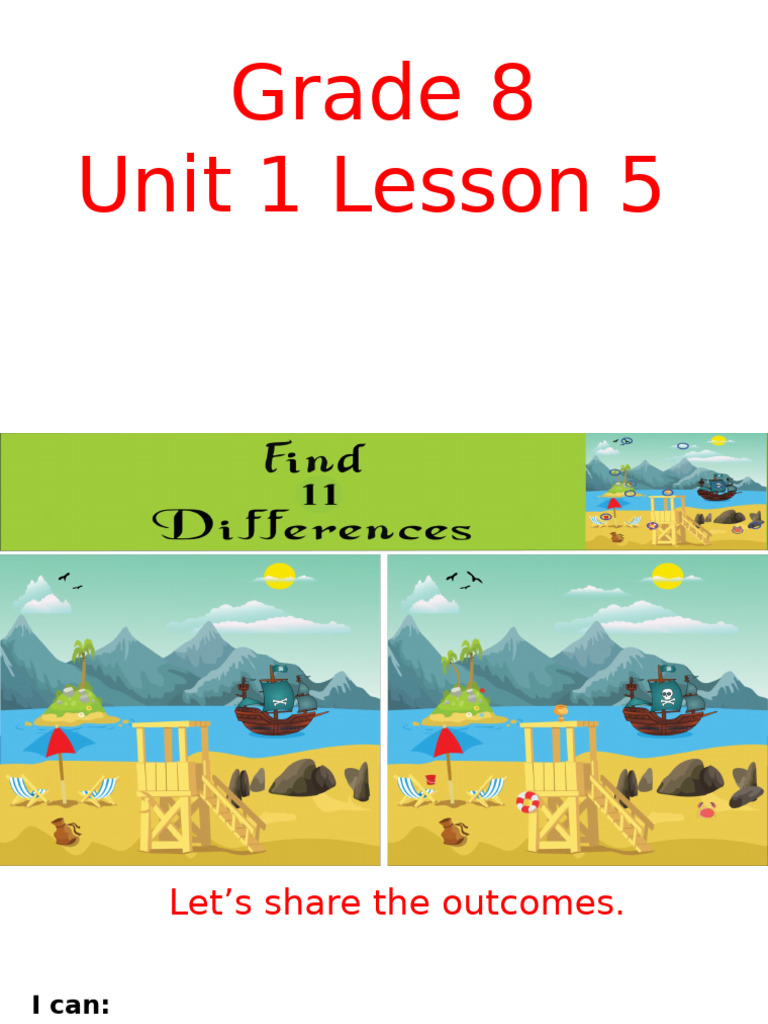 Unit 1 Lesson 5 Grade 8 | PDF