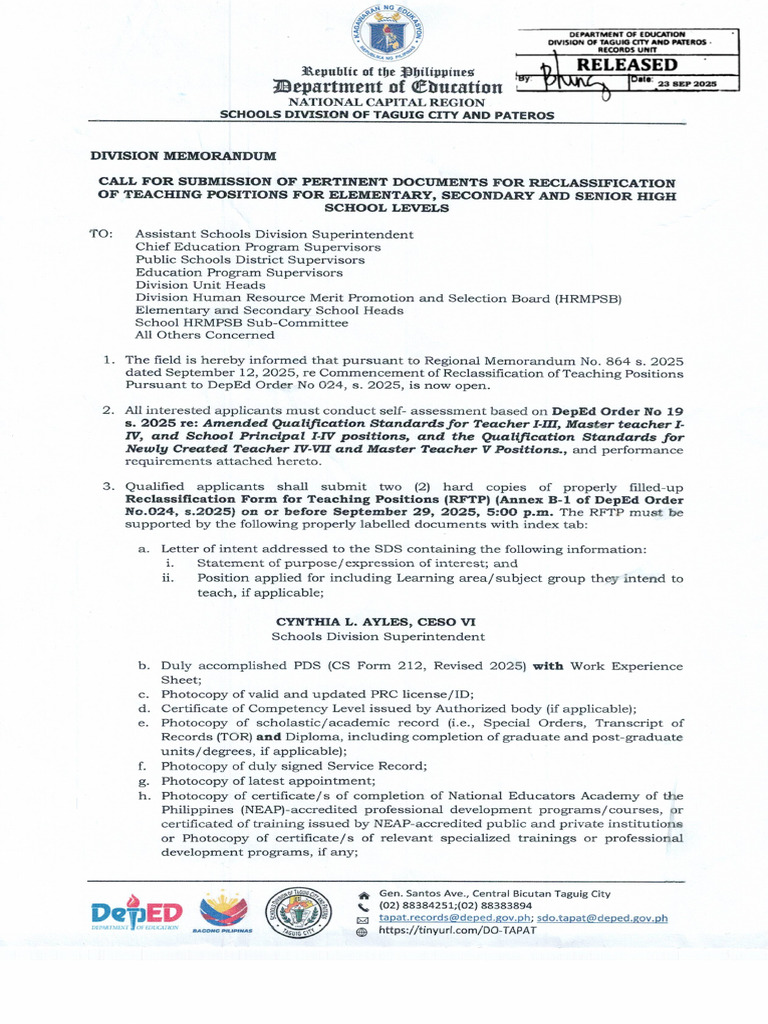 Reclassification For T II To MT V R | PDF