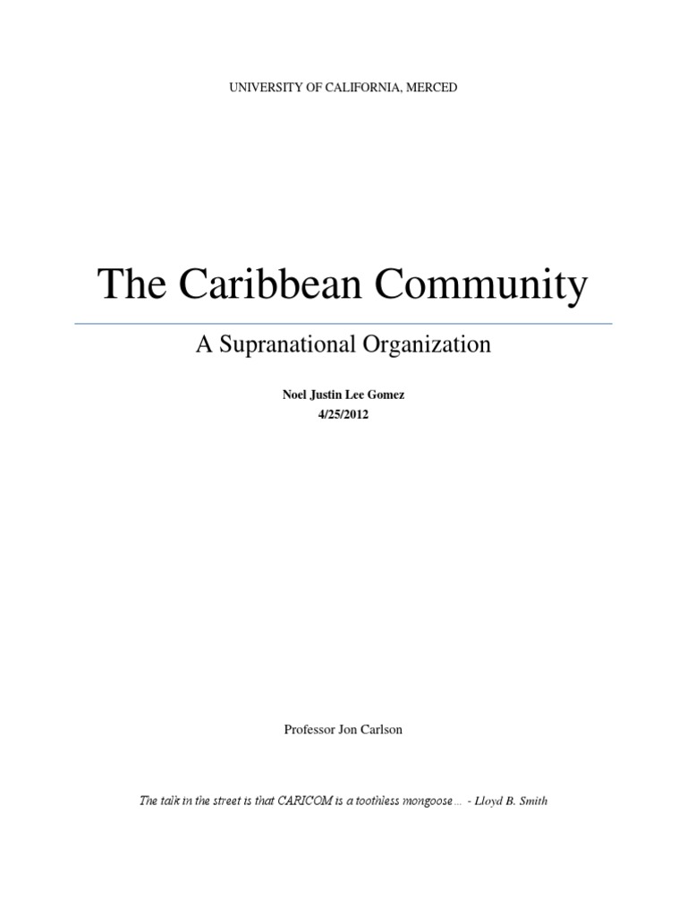 CARICOM: History and Structure Overview | PDF | Caribbean ...