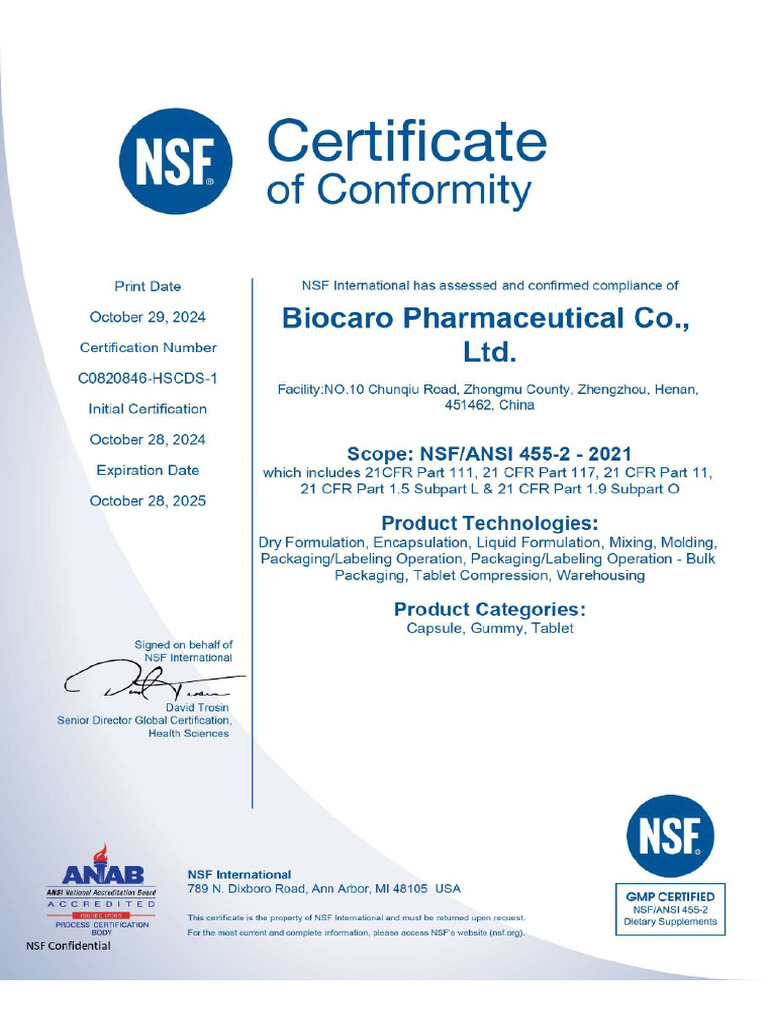 Mia Certificate 2025 | PDF