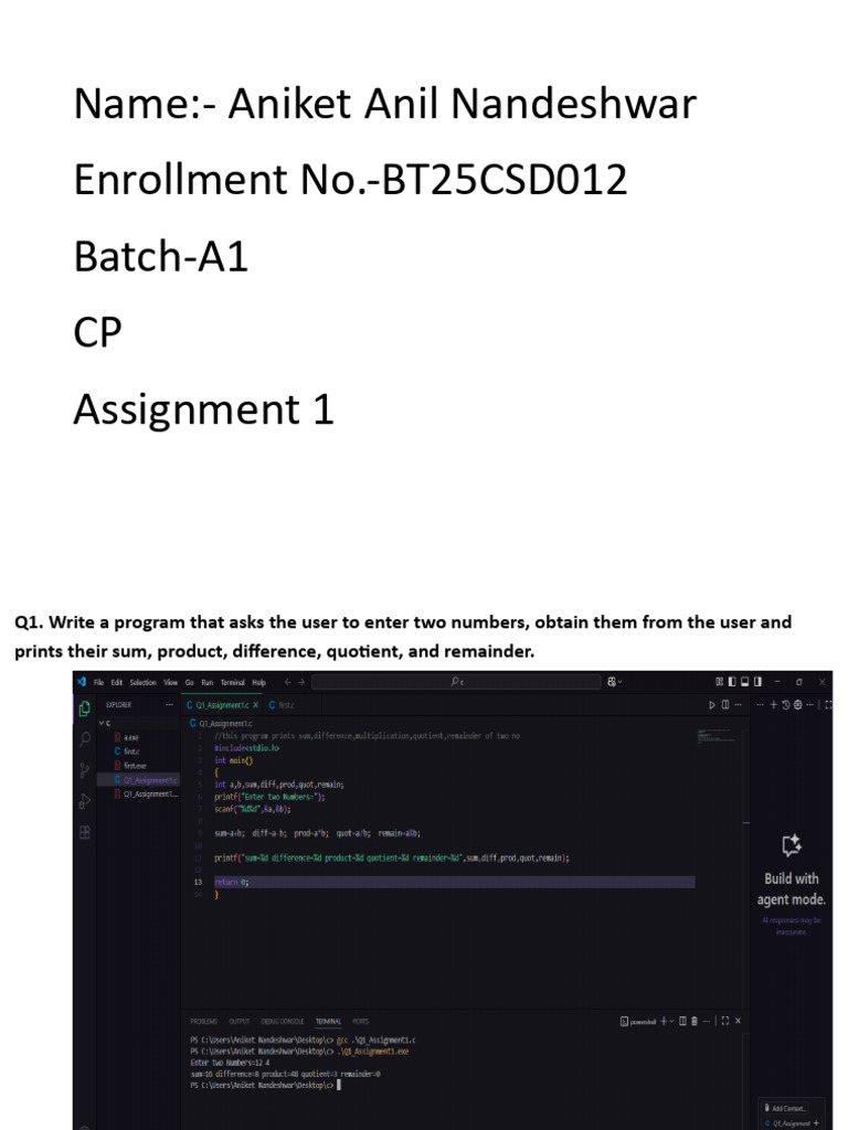 Bt25csd012 CP Assign1 | PDF