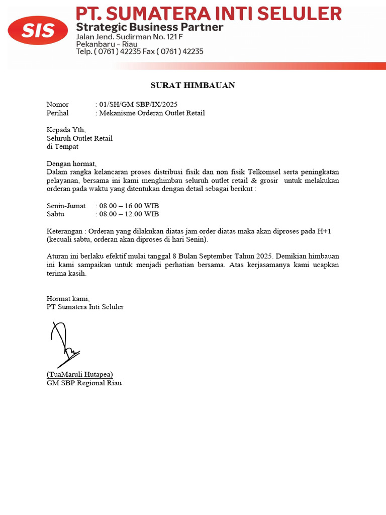 Surat Himbauan | PDF