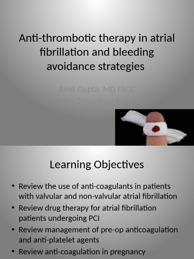 Anticoagulant Bleeding Management | PDF | Percutaneous Coronary ...