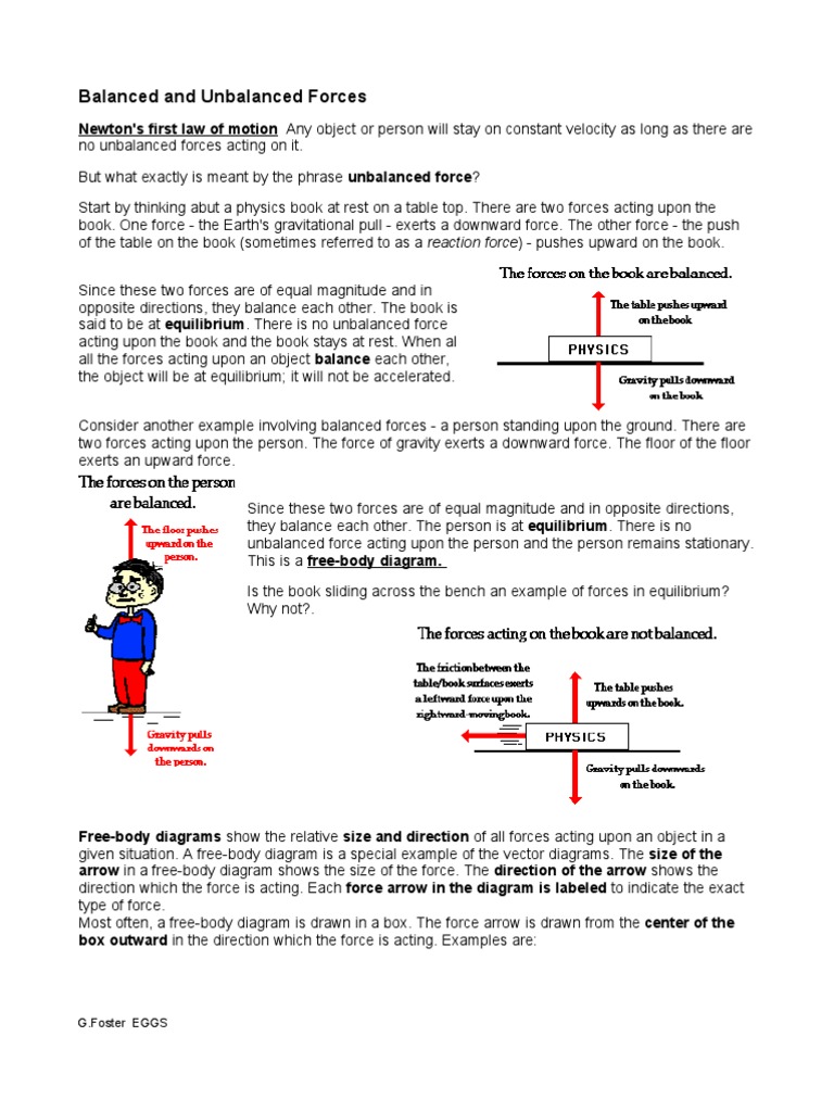 Balanced vs Unbalanced Forces Explained | PDF | Force | Physical Quantities