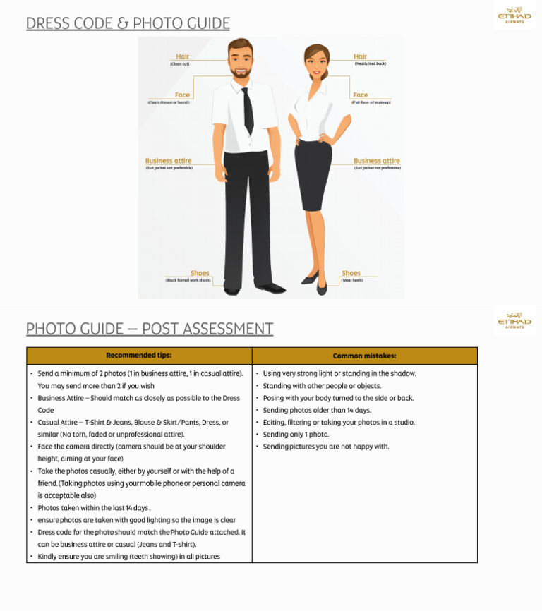 Photo Submission Guidelines for Attire | PDF