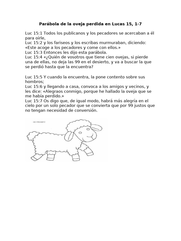 Parábola de La Oveja Perdida en Lucas 15 | PDF