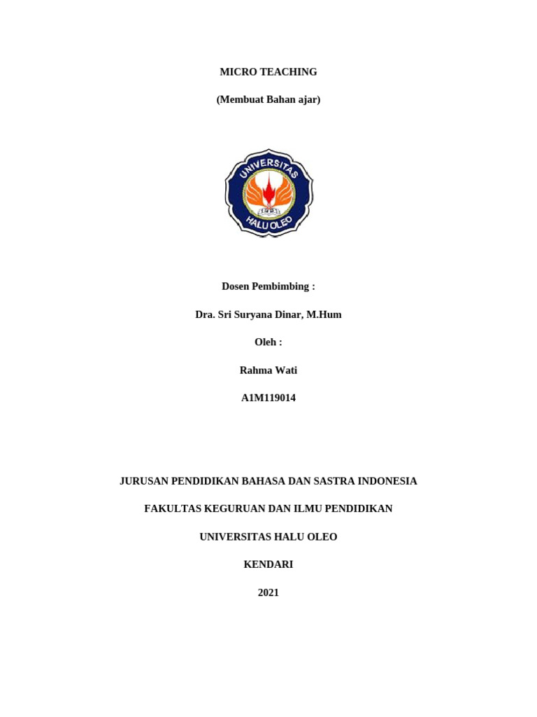 Bahan Ajar Micro Teaching | PDF