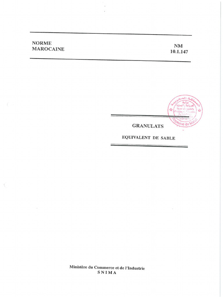 10.1.147 Granulats Équivalent de Sable | PDF