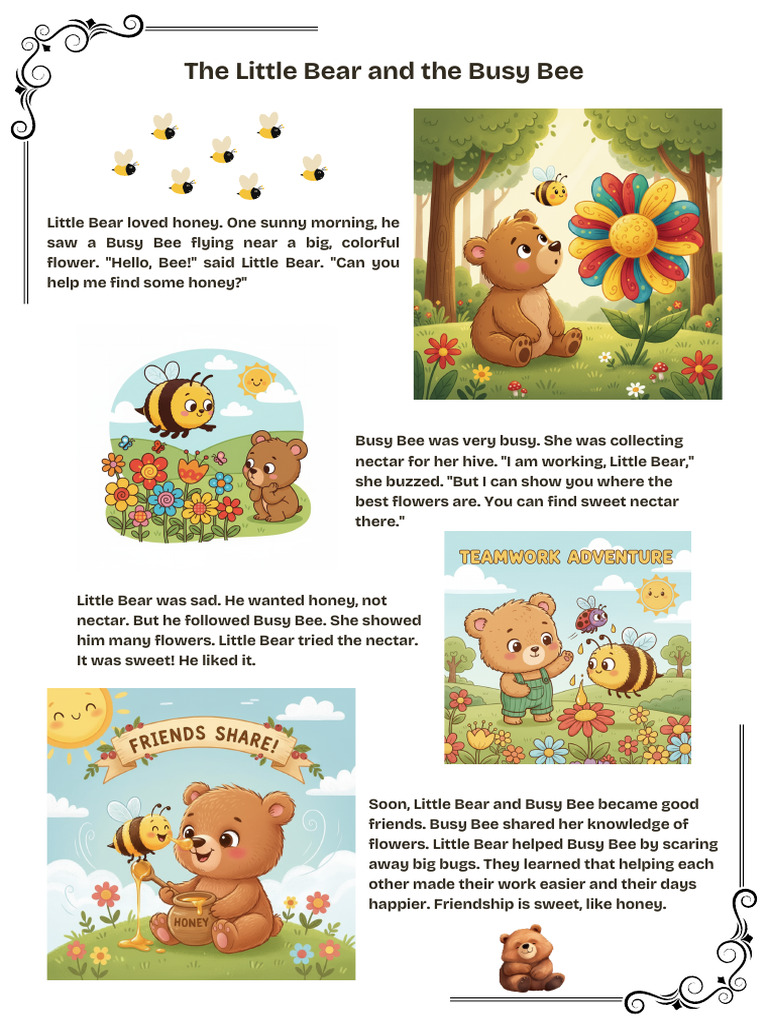 The Little Bear and The Busy Bee | PDF