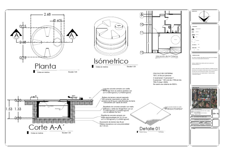 Detalle de Cisterna Prefabricada 5000L | PDF | Construyendo tecnología ...