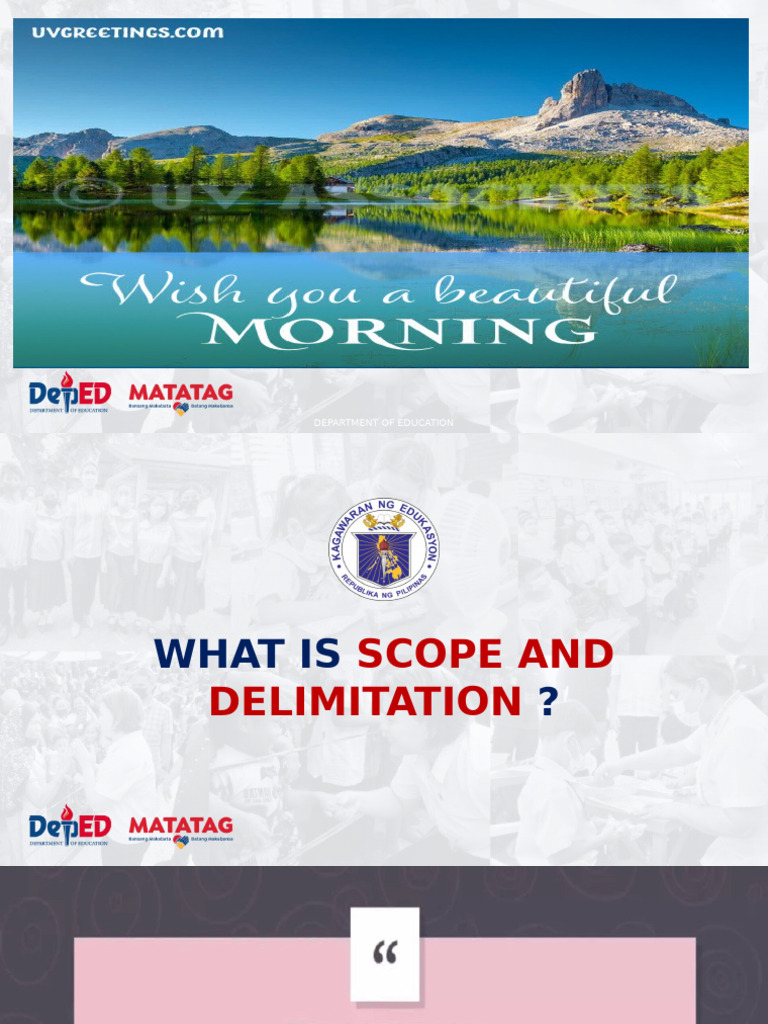 Understanding Scope and Delimitation | PDF