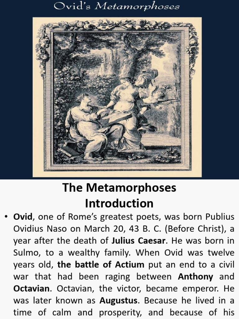 Background To Ovid's The Metamorphoses | PDF | Ovid | Poetry