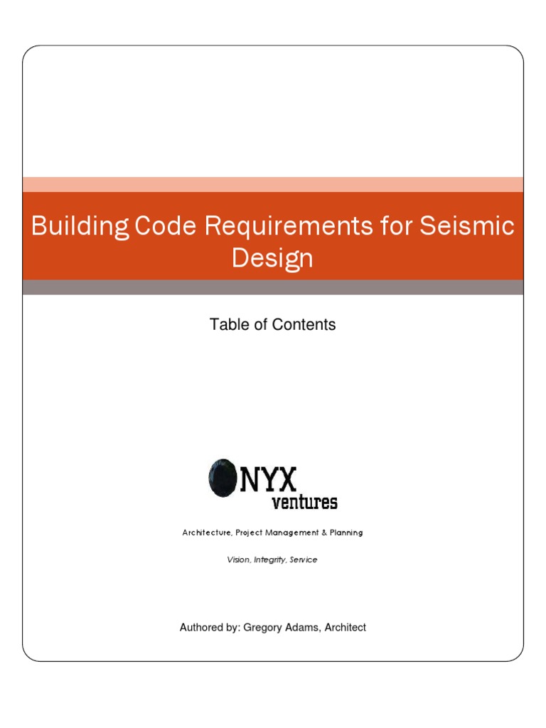 No3 Final Report Building Code Requirements For Seismic Design Pdf