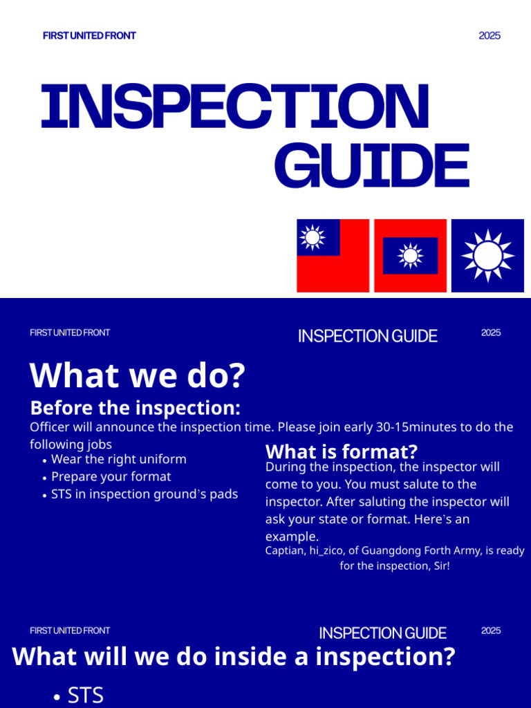 2025 First United Front Inspection Guide | PDF
