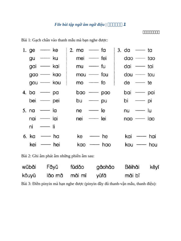 BT Ngu Am 1 | PDF