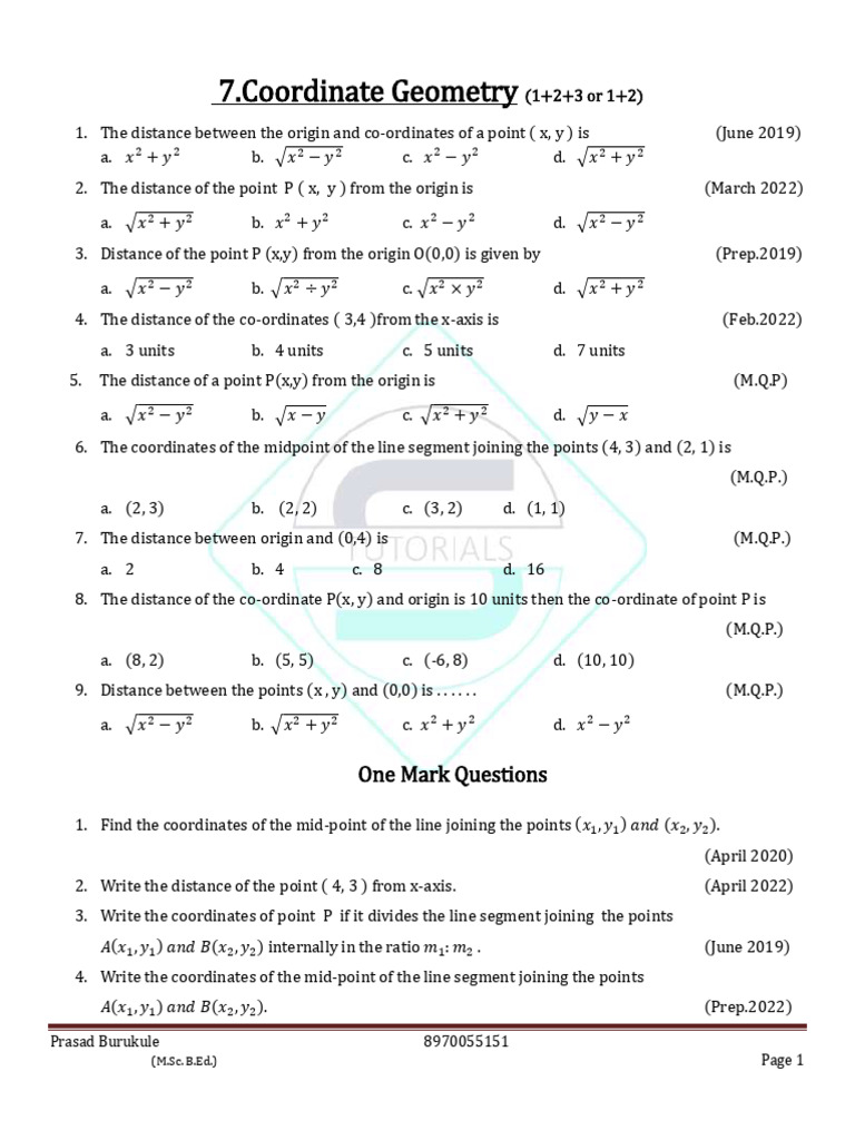 Coordinate Geometry | PDF | Triangle | Area